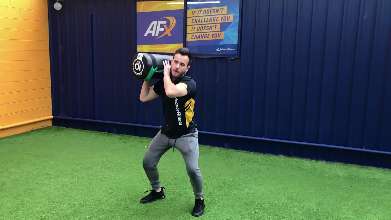 Power Bag Shoulder to Shoulder Squats - YouTube