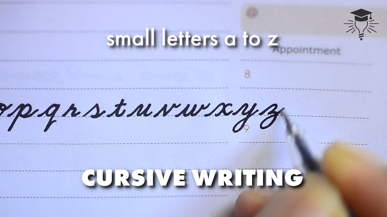 Cursive Writing a to z small letters | Handwriting practice | English ...