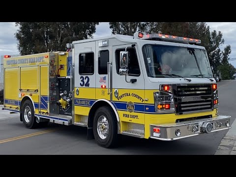 *FIRST CATCH* Ventura County FD Medic Engine 32 ( ME32 ) backing into ...