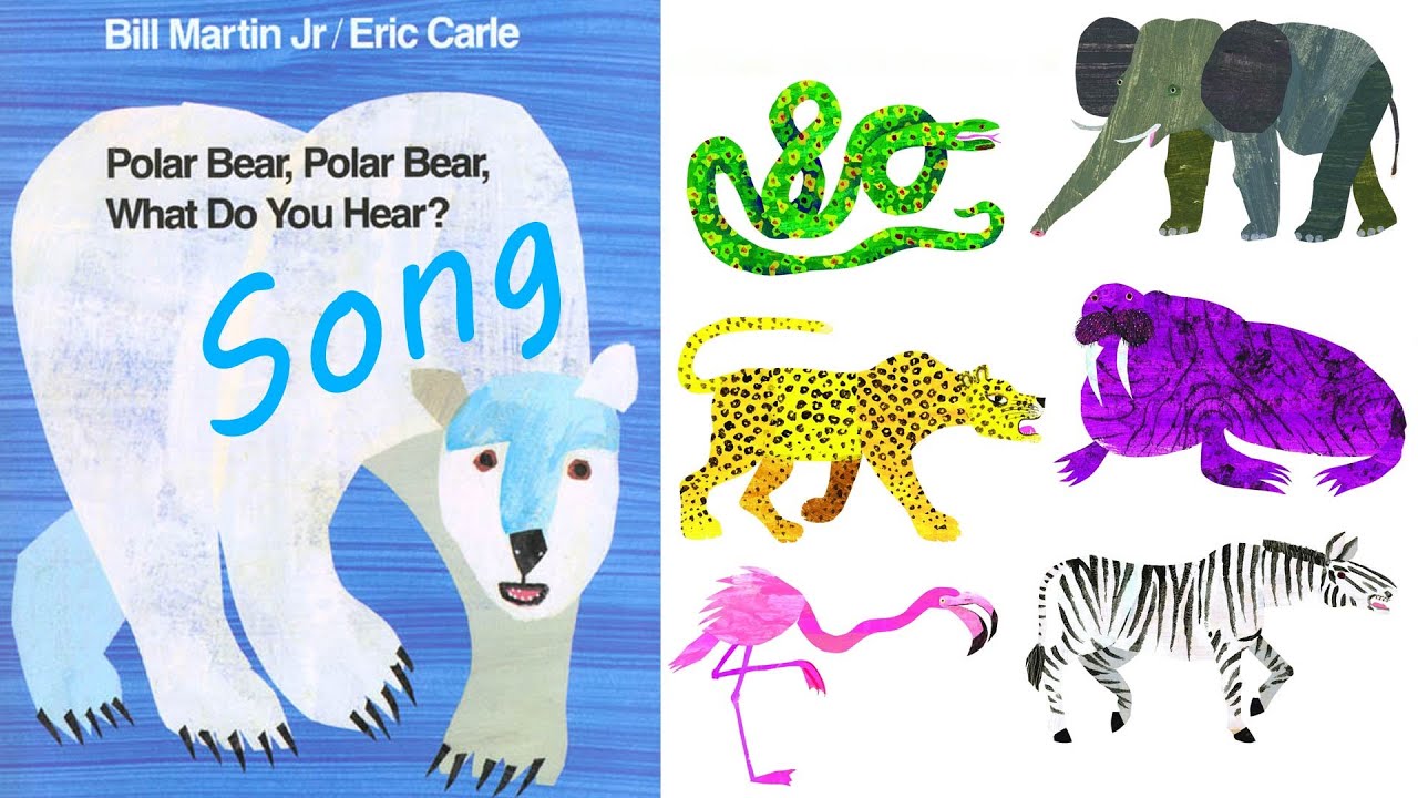 Polar Bear, Polar Bear, What Do You Hear? 🐾 Song. Animals Names and ...
