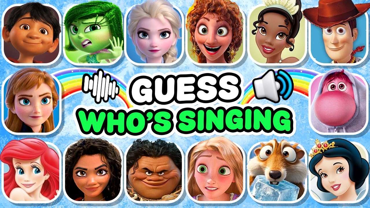 Guess 34 Disney Songs 🎙️🌈🎶Frozen ️Lilo and Stitch💙Moana🌺Guess The Movie ...