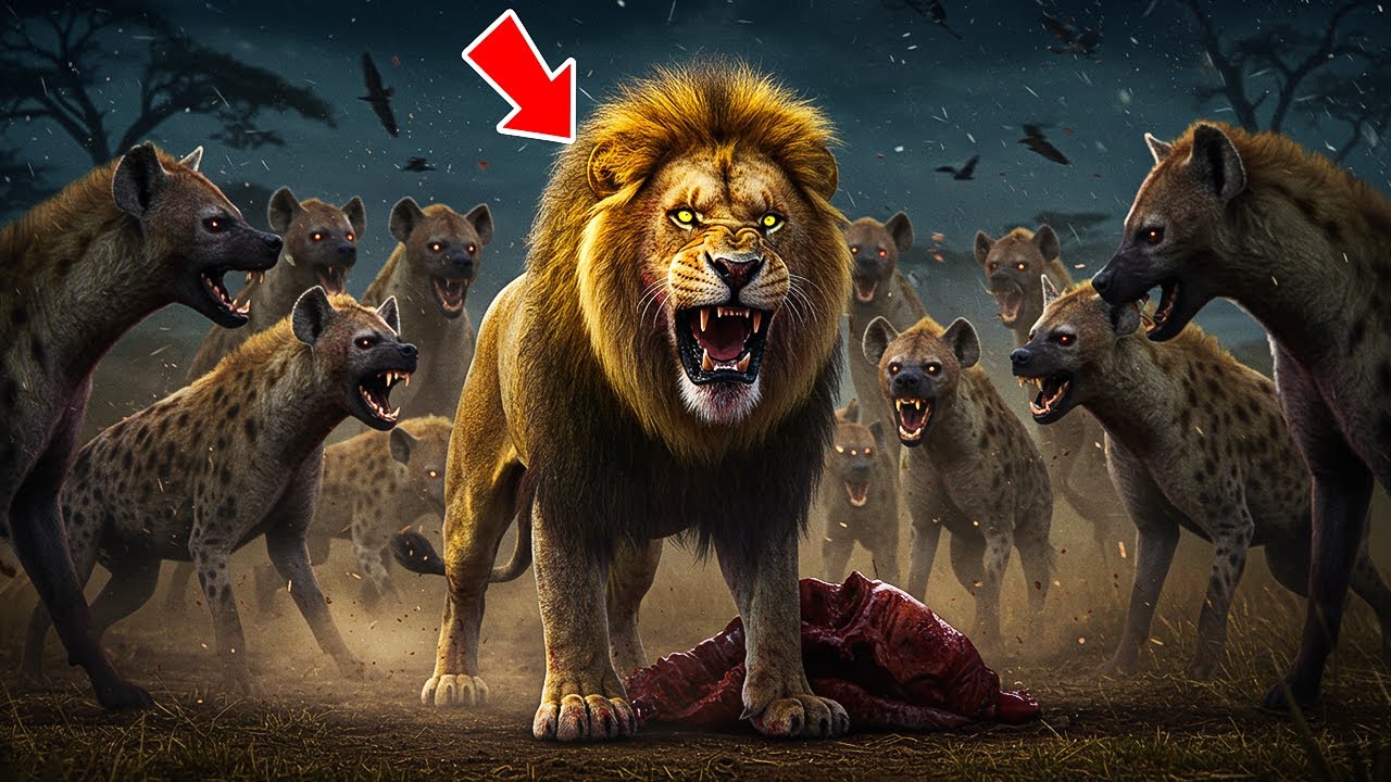 LEÓN SOLITARIO vs 20 HIENAS La batalla más brutal por la supervivencia ...