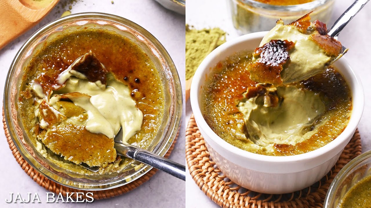 Matcha Creme Brulee | Matcha Custard With Crunchy Caramelized Top ...