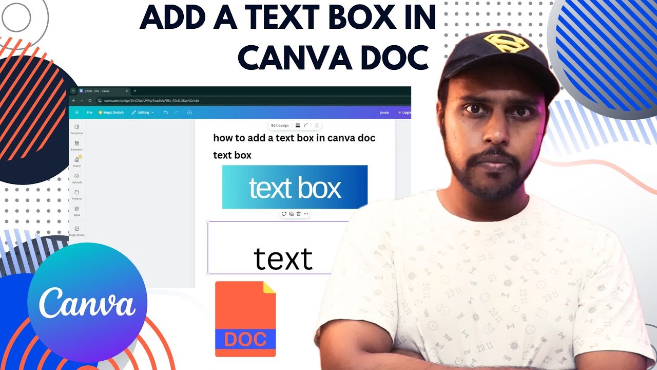 How to add a text box in canva doc | add a text box on canva doc - YouTube