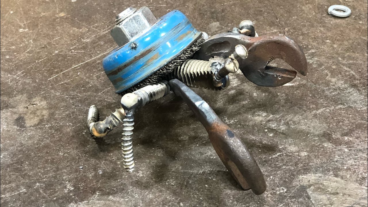 Hermit crab (found object art) - YouTube