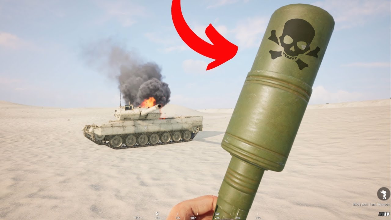 How Many Anti-tank Grenades Can Blow up a Tank in Squad - YouTube