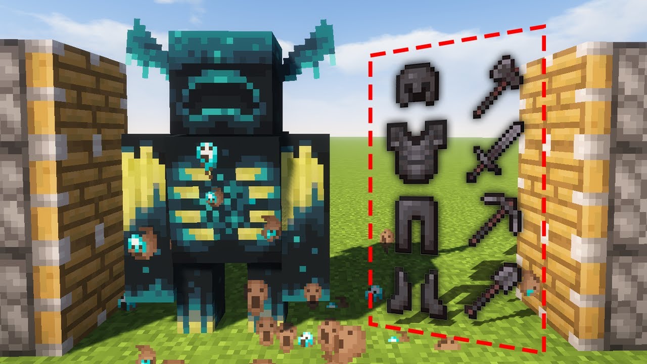 warden + all netherite armor = ? - YouTube