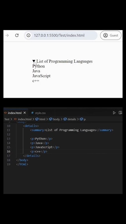 💡 How to Use the Details Tag in HTML #webdevelopment #coding #htmltags #shorts - YouTube
