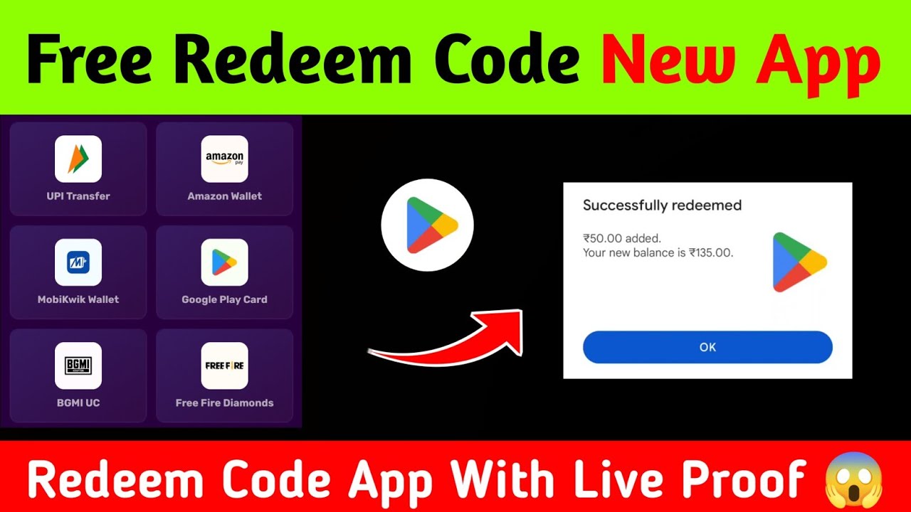 Google Play Redeem Code App With Live Proof | Free Redeem Code App ...