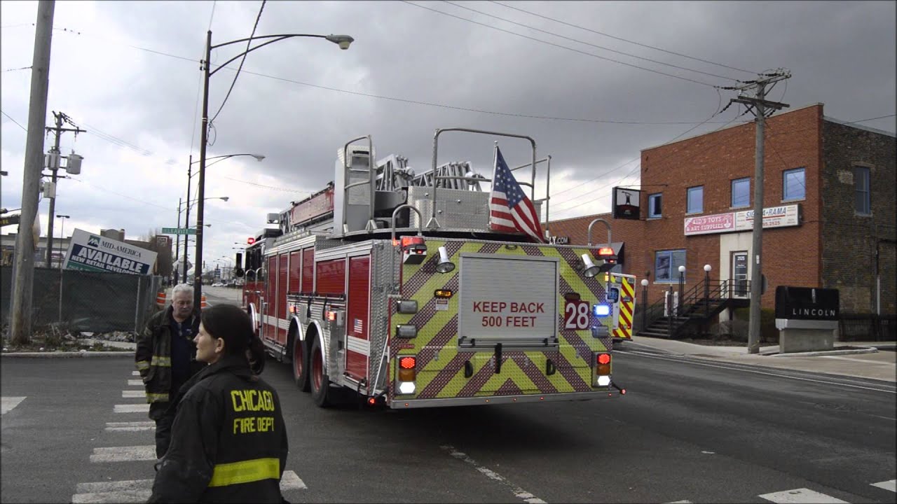 Chicago Fire Department Response: Down Powerlines - YouTube