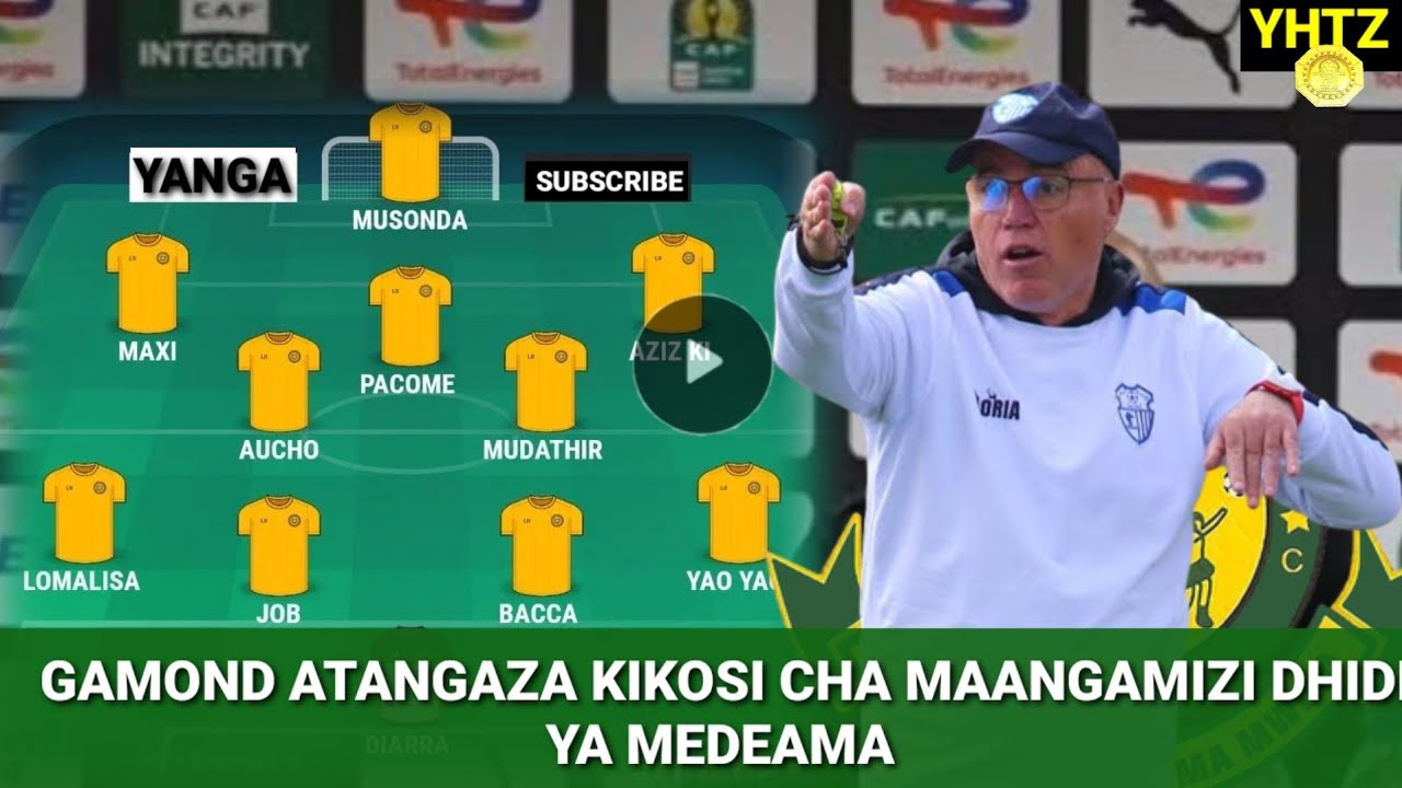 🔴KOCHA GAMOND AMETANGAZA MABADILIKO YA KIKOSI CHA YANGA VS MEDEAMA NA ...