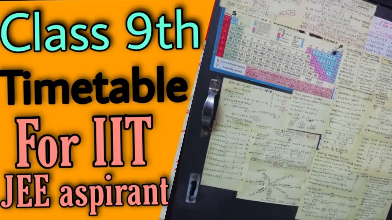 Timetable for class 9 iit jee aspirant | class 9 timetable for iit jee ...