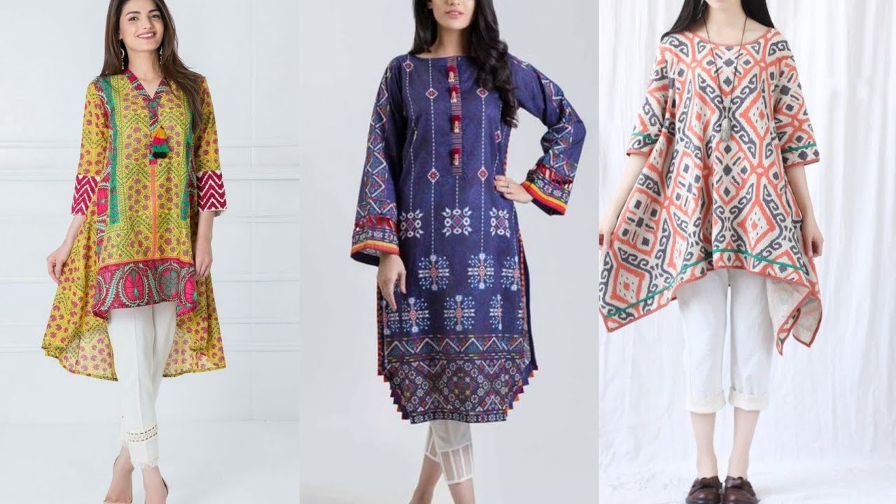 Latest lawn Shirt designs for College and university girls/Simple and ...
