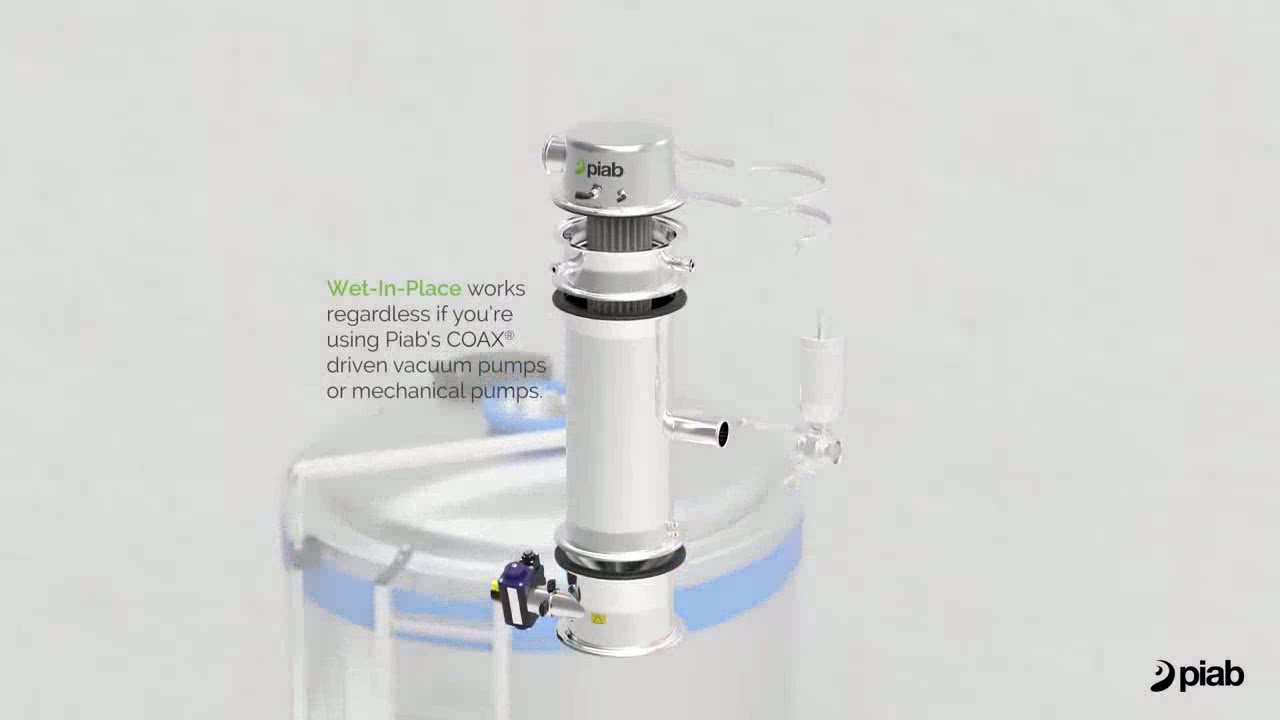 Wet In Place Function for piFLOW®p Piab - YouTube