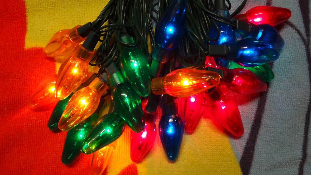 C6 Multi Colored Series Mini Bulb 25 Light Set - YouTube