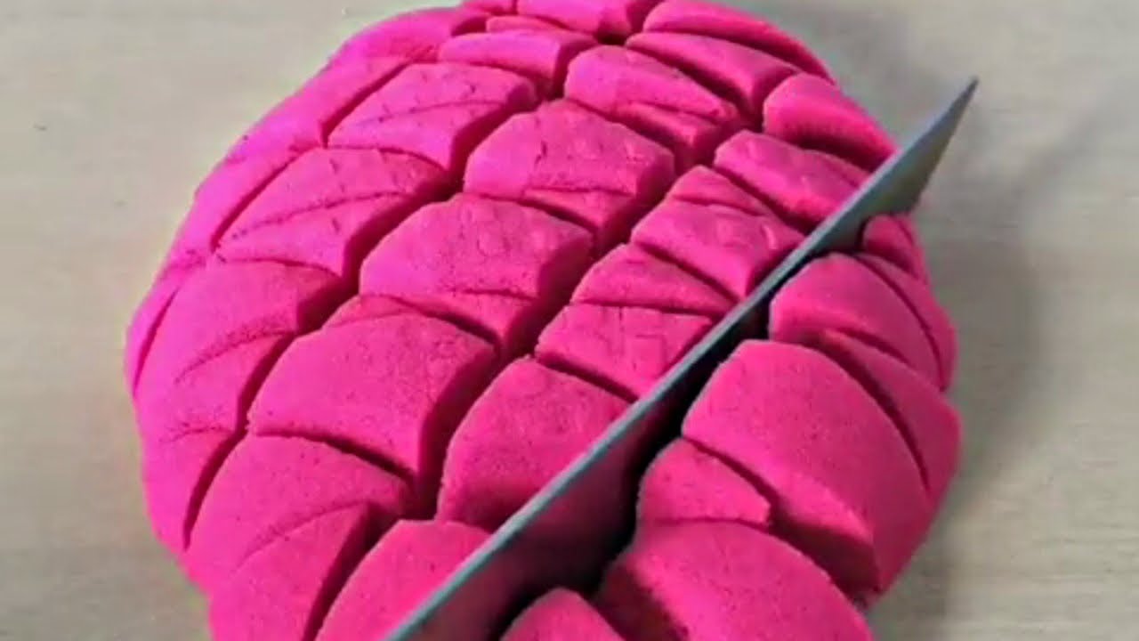 The Most Satisfying Kinetic Sand Video On YouTube || Sand Cutting (ASMR ...