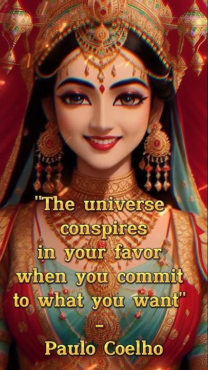 The universe conspires in your favor when you commit to what you want ~ Paulo Coelho - YouTube