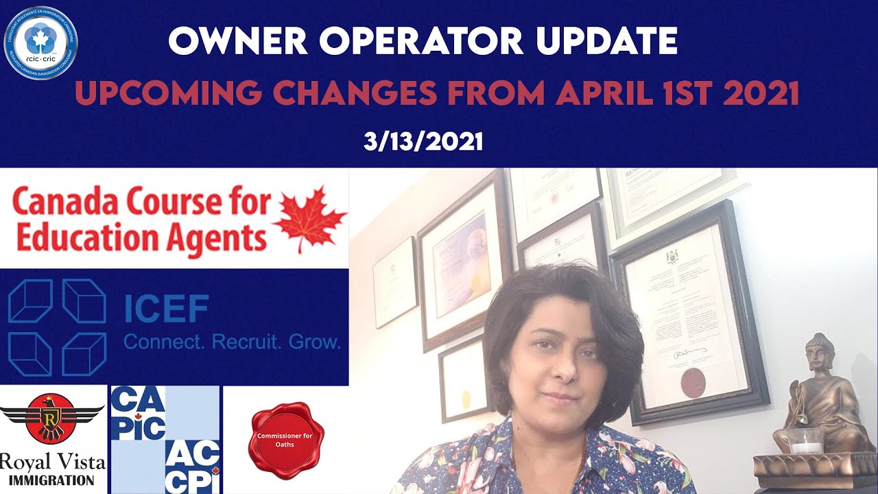 OWNER OPERATOR UPDATE - Upcoming Changes April 1st 2021 - YouTube