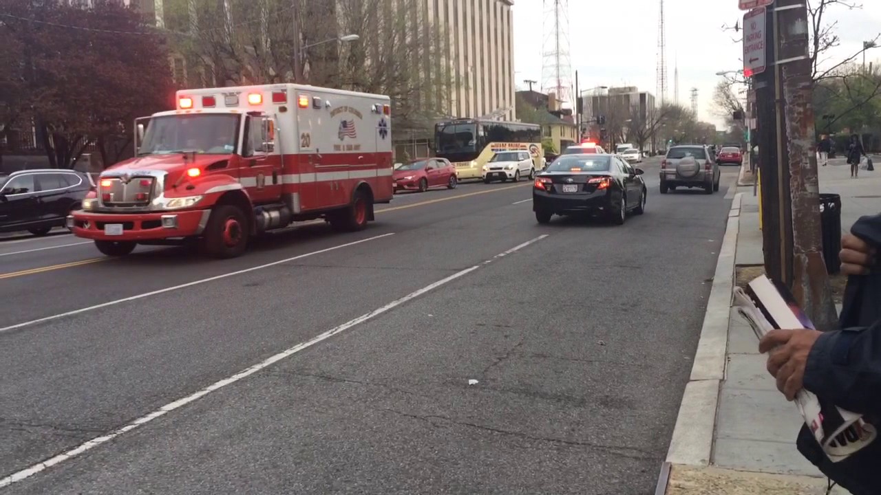 DCFEMS Ambulance Responding POWERCALL With DC Police - YouTube