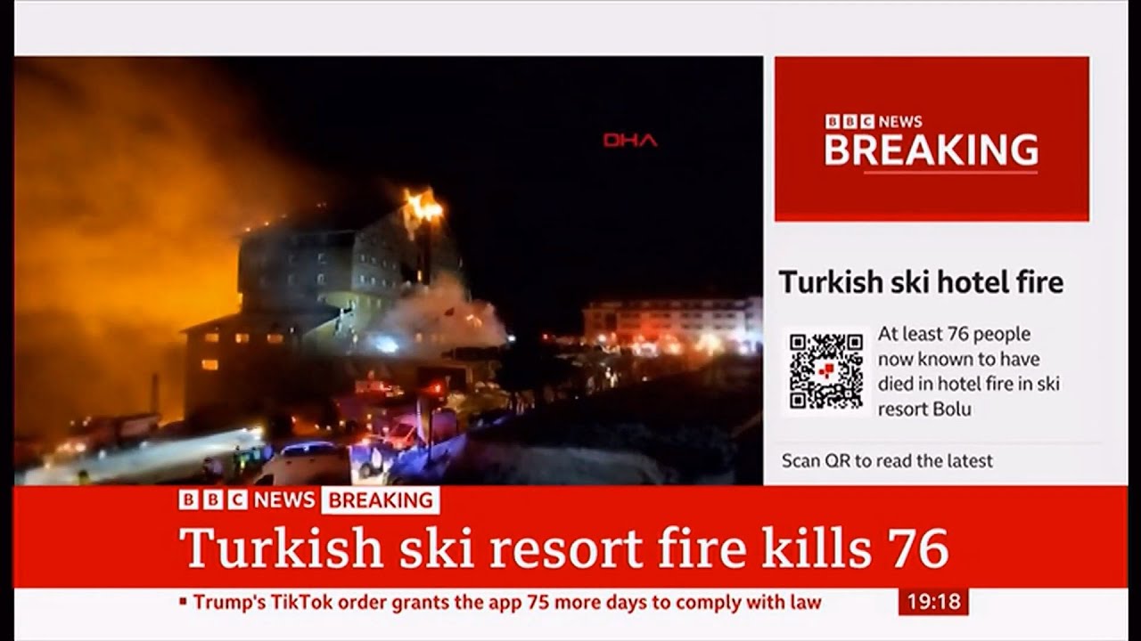 76 die in ski resort fire at Turkish hotel, national mourning announced ...