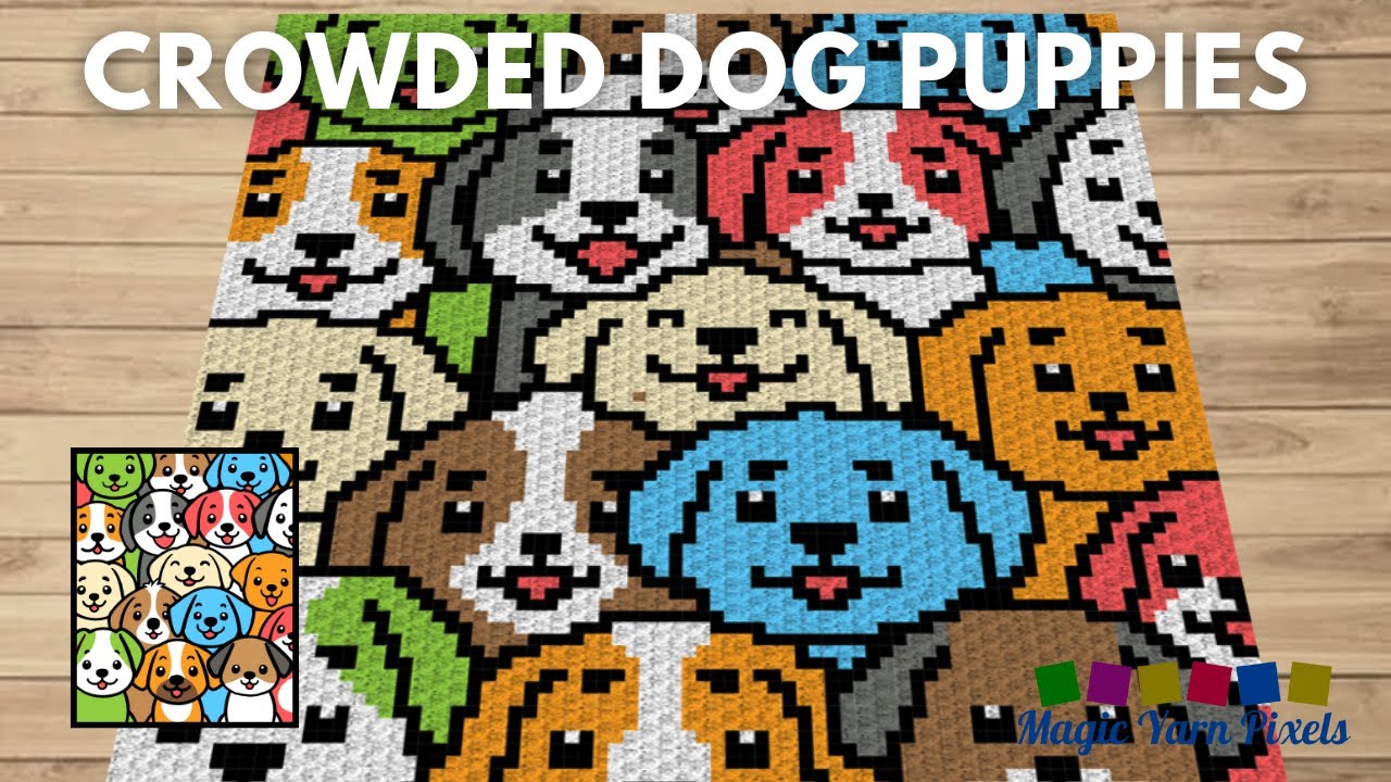 FREE GRAPH - Crowded Dog Puppies - C2C & Tapestry Crochet Pattern ...