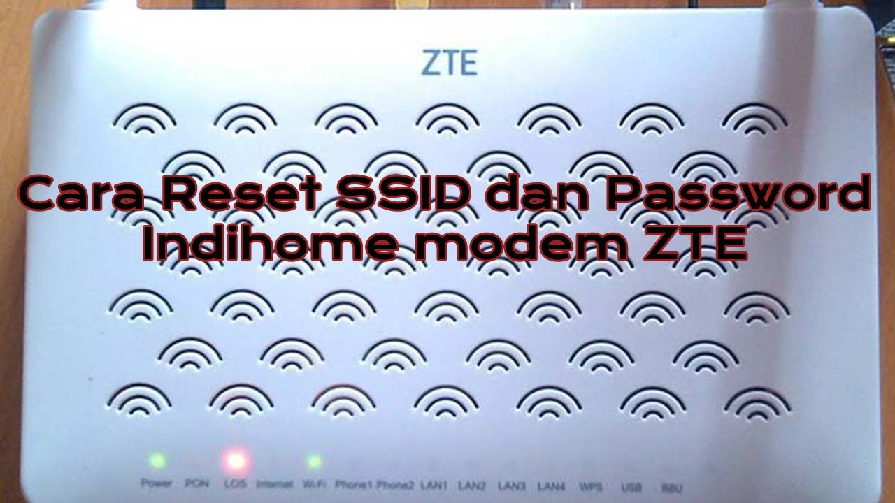 Tutorial cara ganti SSID dan Password Wifi Indihome modem ZTE - YouTube