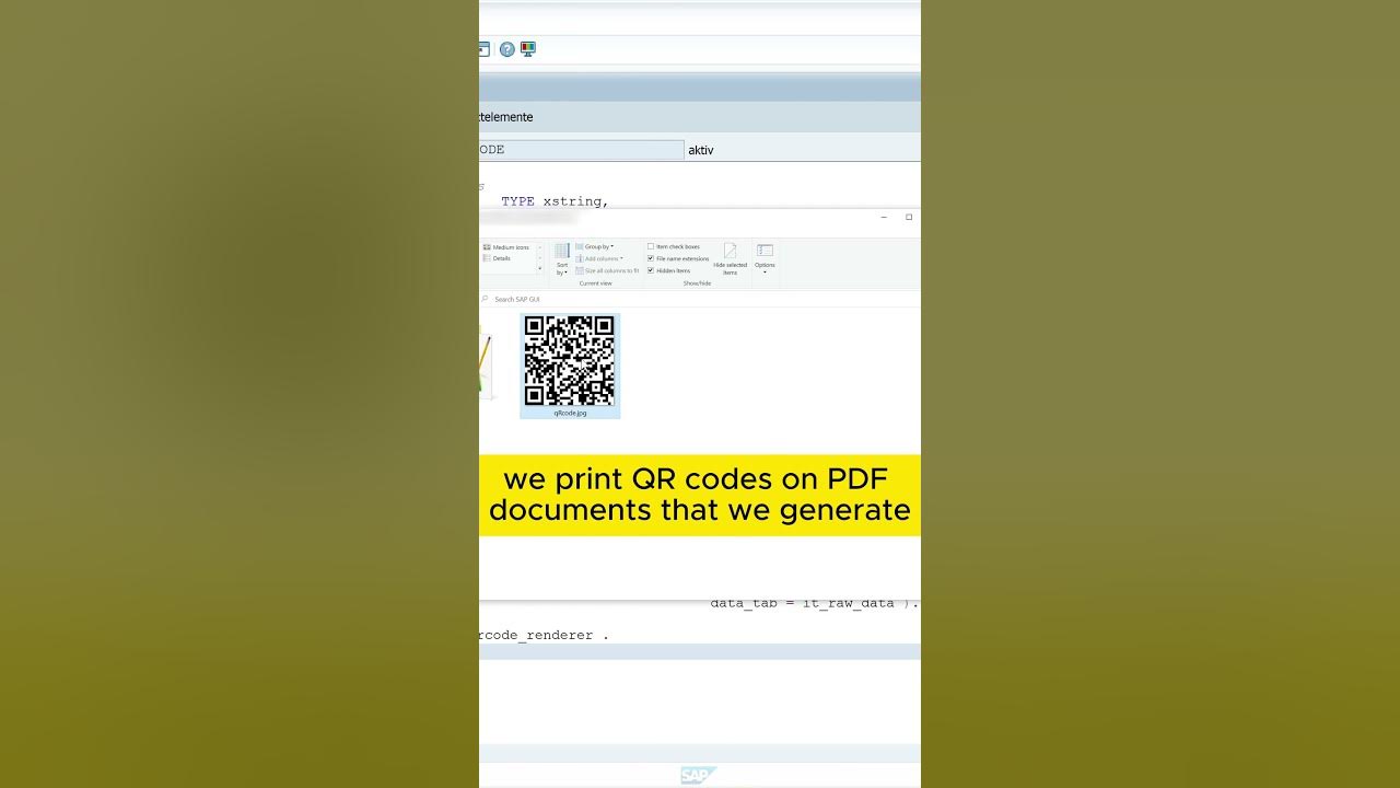 Creating a QR Code in ABAP #abap #sap #qrcode #qr - YouTube
