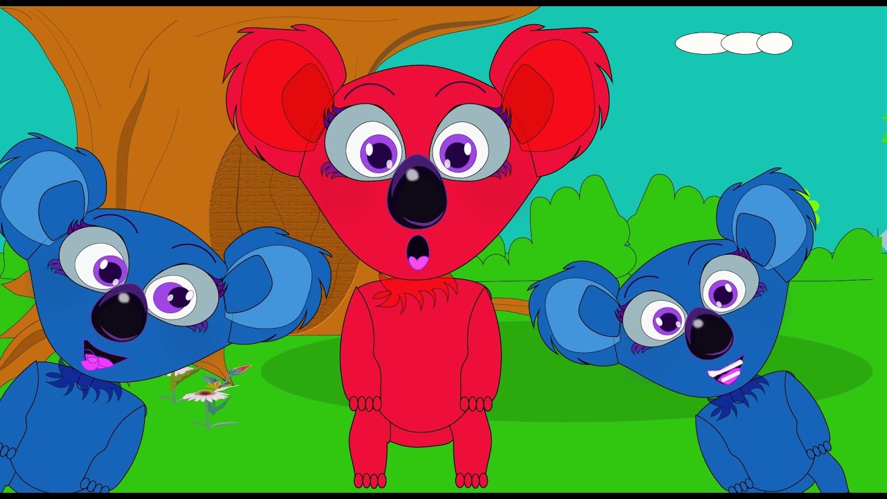 A bebê Coala azul e vermelho| Cartoon RED AND BLUE - YouTube