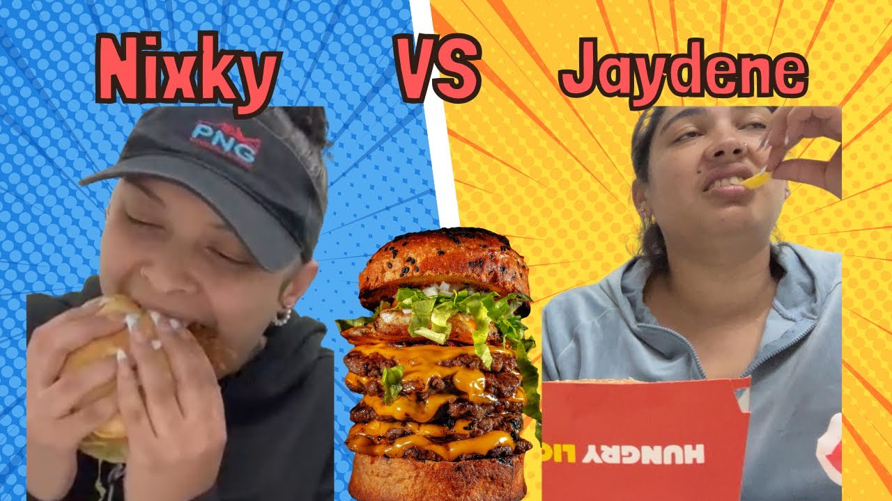 JAYDENE Takes On The BIGGEST Burger Eating Challenge EVER! | FUN AND ...