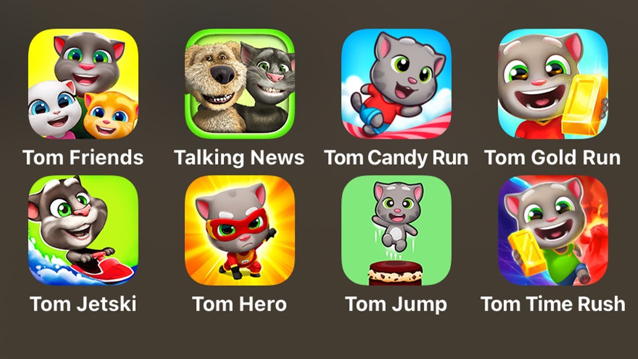 My Talking Tom & Friends,Talking News,Tom Candy Run,Talking Tom Gold ...