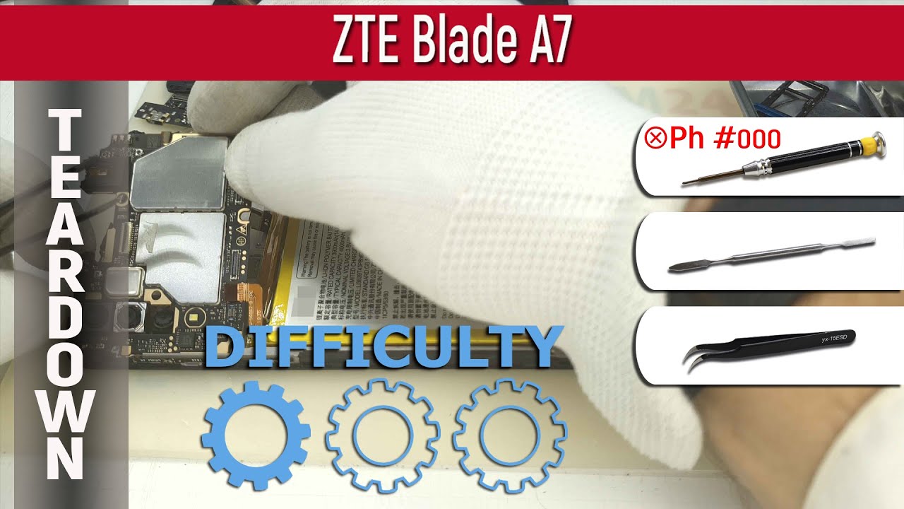 ZTE Blade A7 📱 Teardown Take apart Tutorial - YouTube