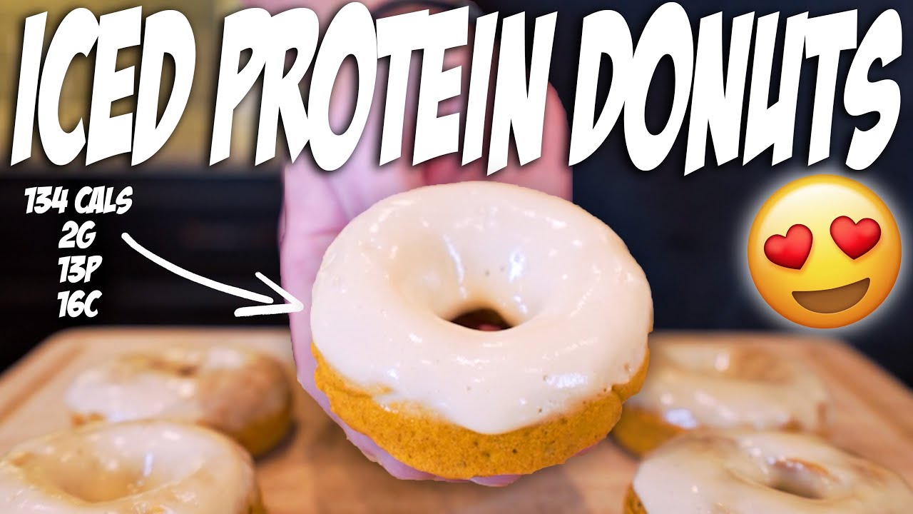 ANABOLIC ICED PUMPKIN DONUTS | Low Calorie + High Protein Donut Recipe ...