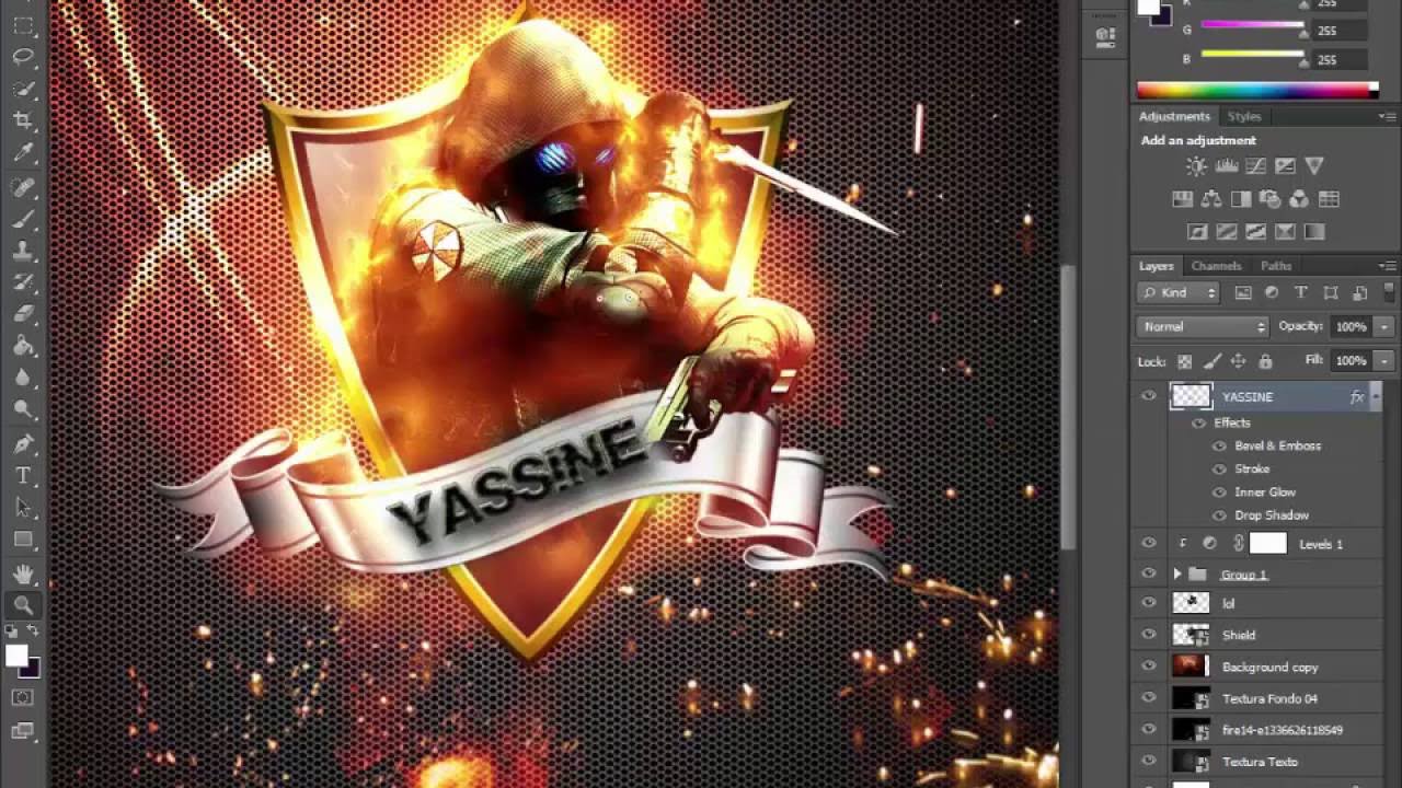 Photoshop Tutoriel | How To Make A Crazy Logo | *By Red'Gen" - YouTube