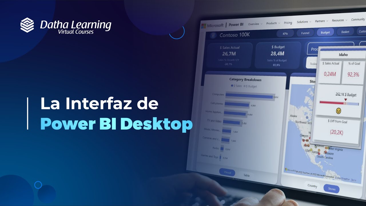 La Interfaz de Power BI Desktop - YouTube