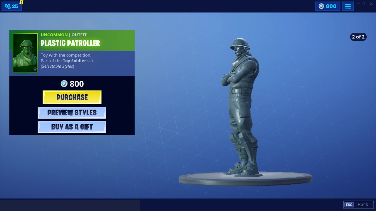 Fortnite Item Shop *NEW* Toy Soldier Set - Plastic Patroller & Roy ...