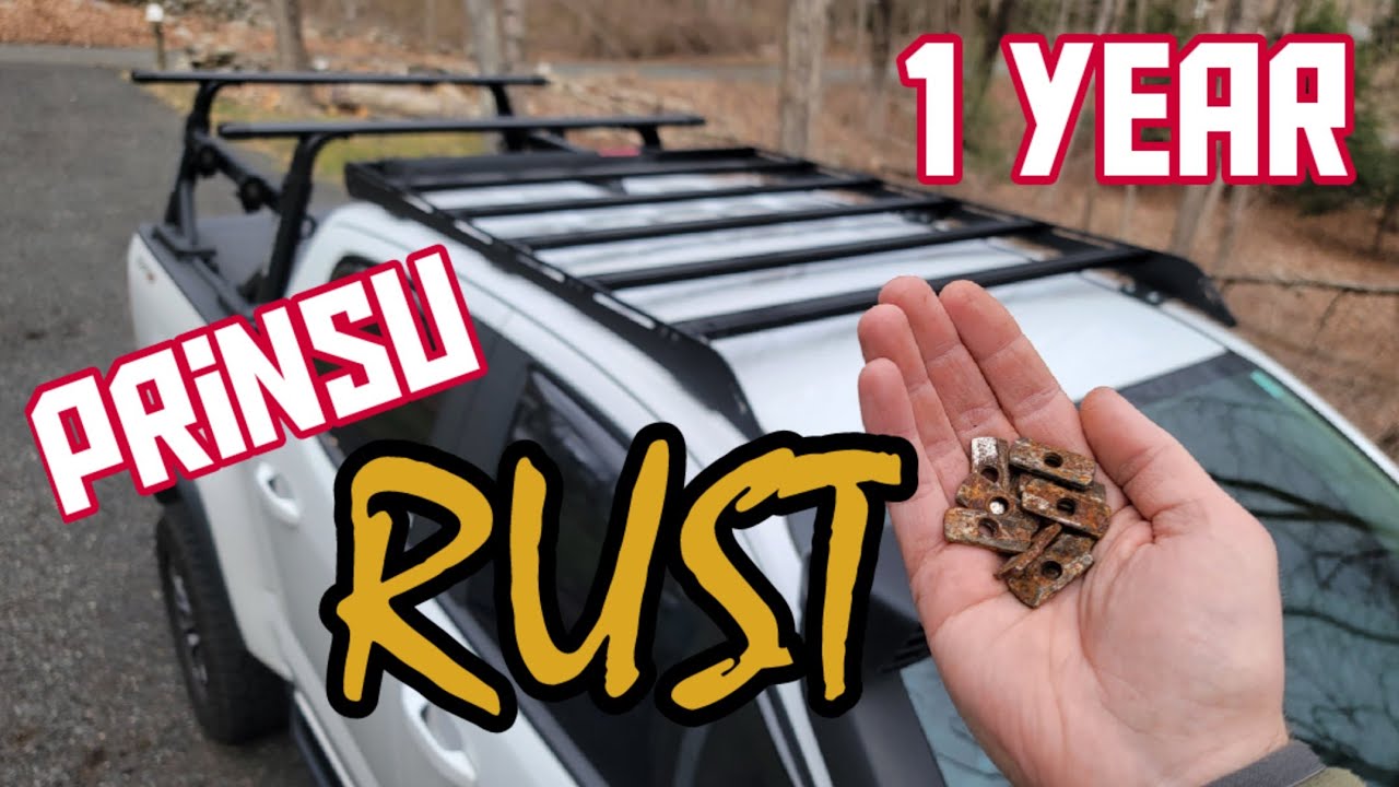 Prinsu roof rack rusts after one year of use. - YouTube