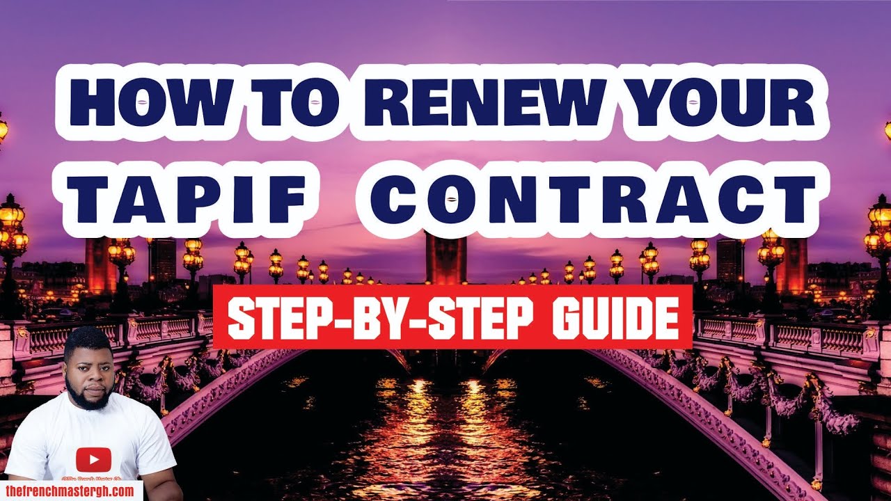 HOW TO RENEW TAPIF CONTRACT (TEACHING ASSISTANT IN FRANCE) - YouTube