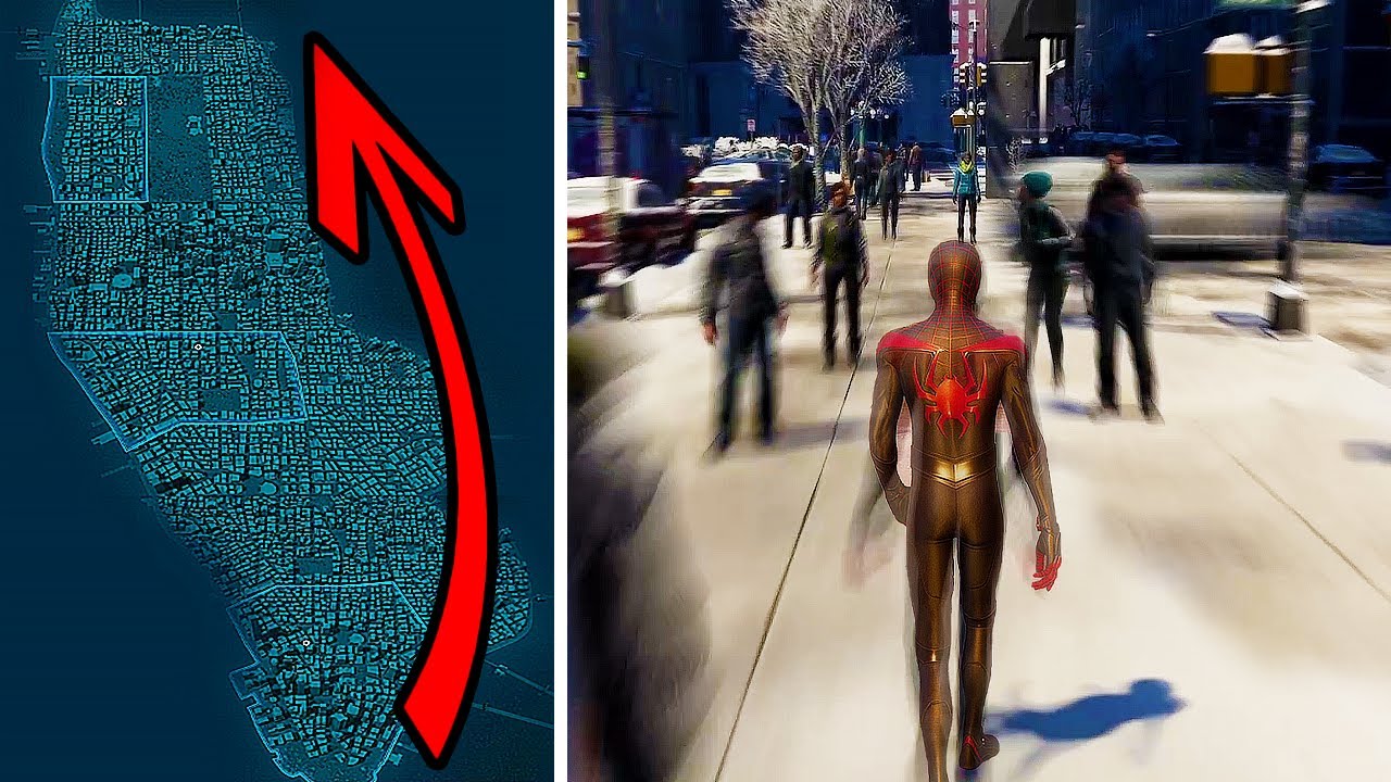 Walk Across The Map Timelapse in Spider-Man Miles Morales - YouTube
