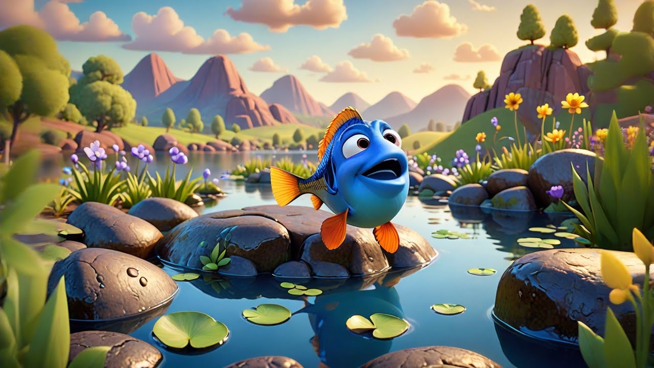 Five Little Fish Swimming | Counting Song for Kids | Fun Nursery Rhyme ...