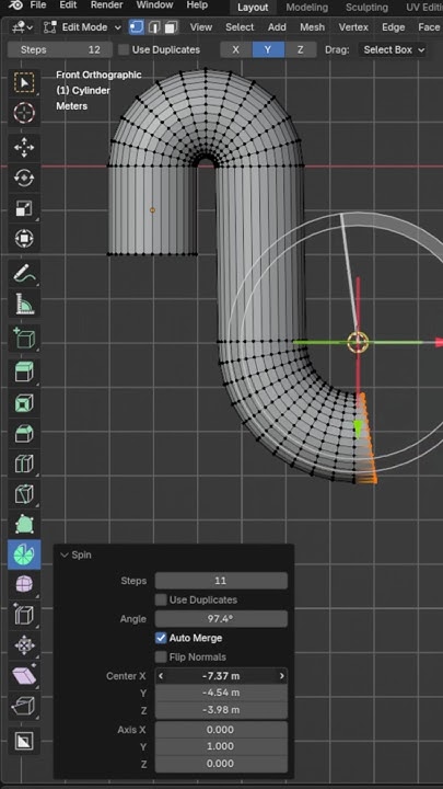 Blender Pro Tips - Spin Tool #gameart #blender3d #shorts - YouTube