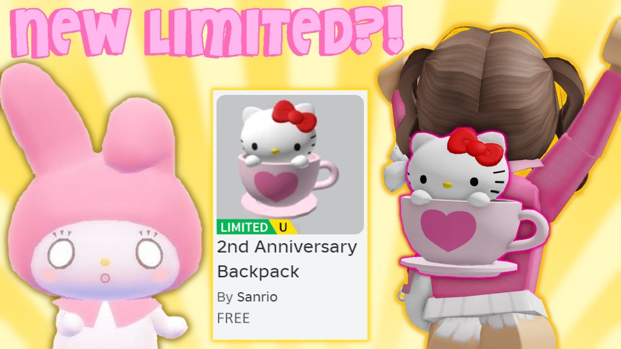 NEW LIMITED!? | 2nd Anniversary Backpack | Roblox My Hello Kitty Cafe ...
