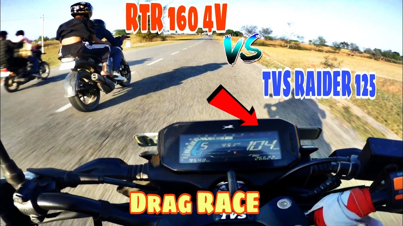 APACHE RTR160 4V VS TVS RAIDER 125 : DRAG RACE😡 | WITH PILLION RACE ...