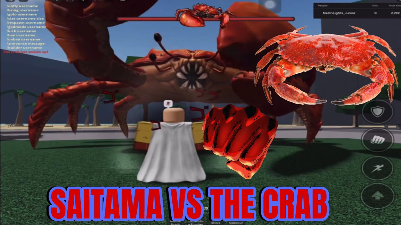 SAITAMA VS THE CRAB movie: also showing The crab move set 🦀🦀🦀 - YouTube