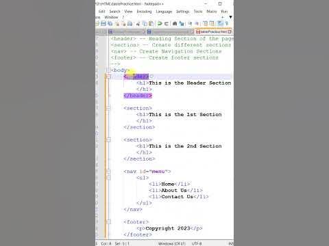 What is Header, Section, Nav & Footer Tags in HTML | Tech Tutorial | Praveen Kumar - YouTube