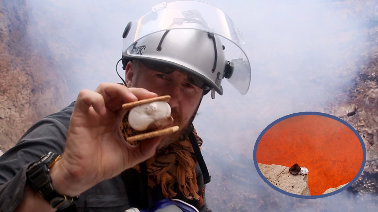 Cooking Smores In A Volcano - YouTube