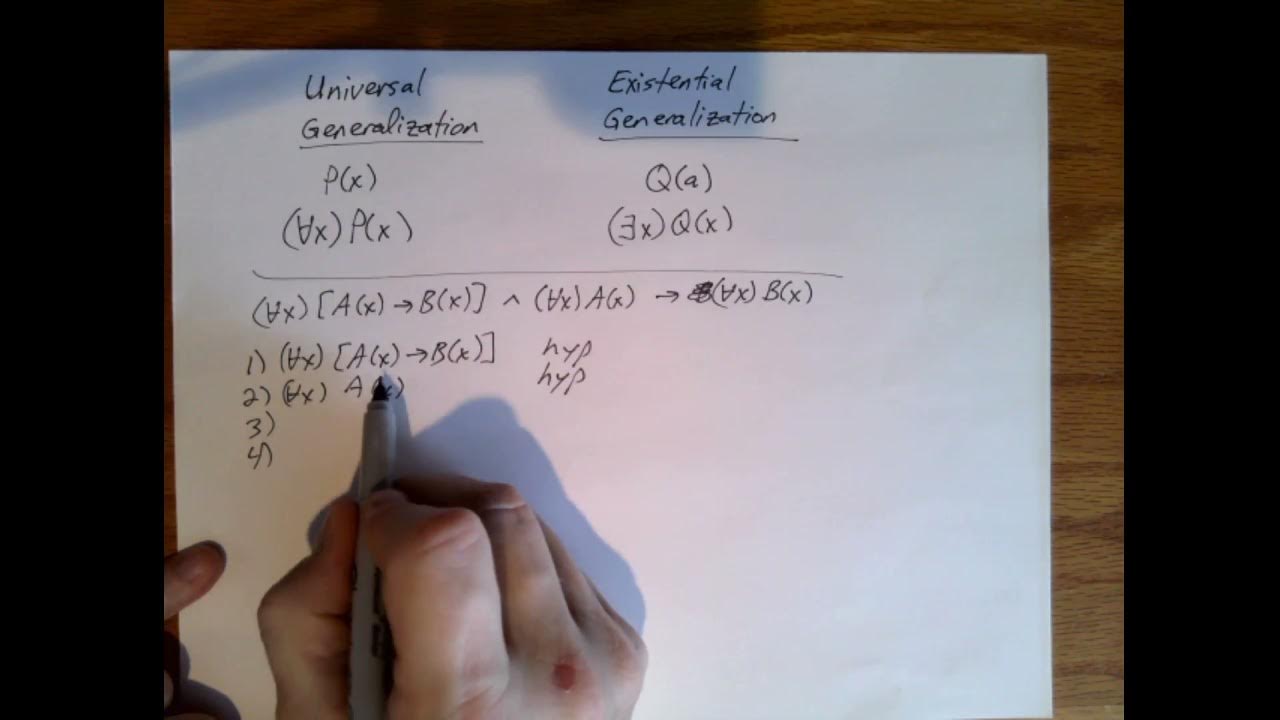 Discrete Structures: Logic -- Universal Generalization and Existential ...