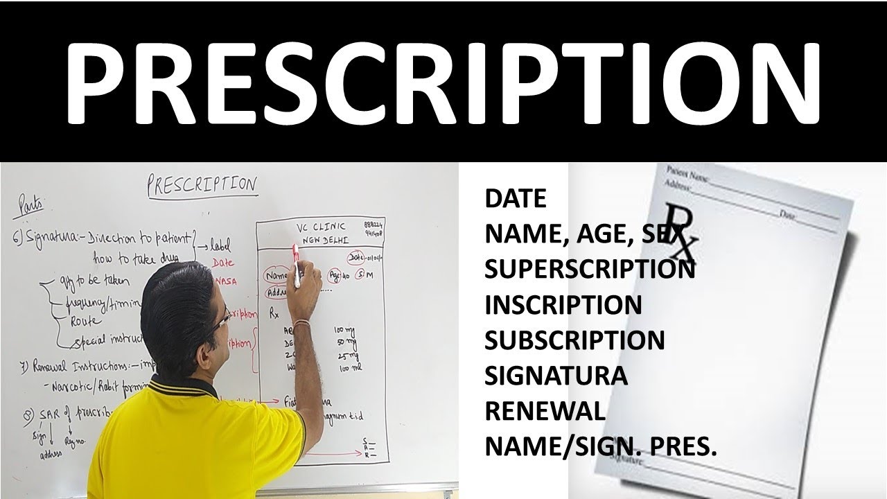 PRESCRIPTION: PARTS OF PRESCRIPTION - YouTube