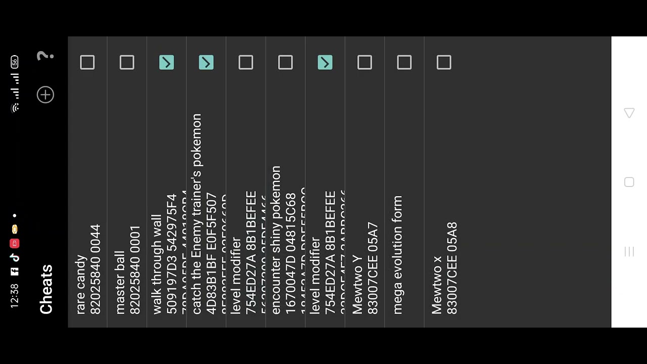 The cheat code of pokemon sun and moon GBA game file of rare candy and ...