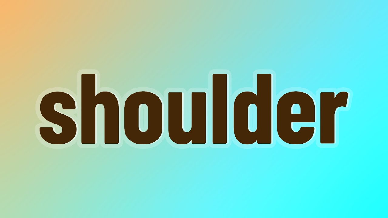 Shoulder - 288 English Vocabulary Flashcards - YouTube