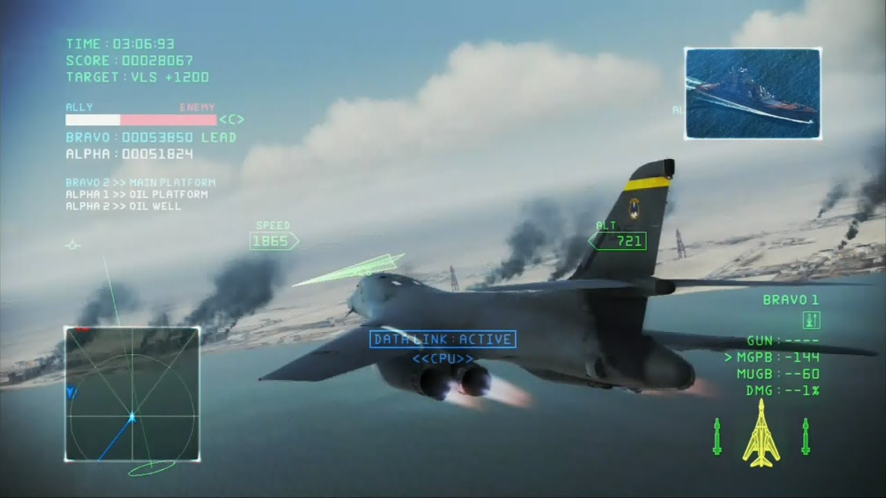 Ace Combat Infinity - Pipeline Destruction (B-1B Lancer) - YouTube